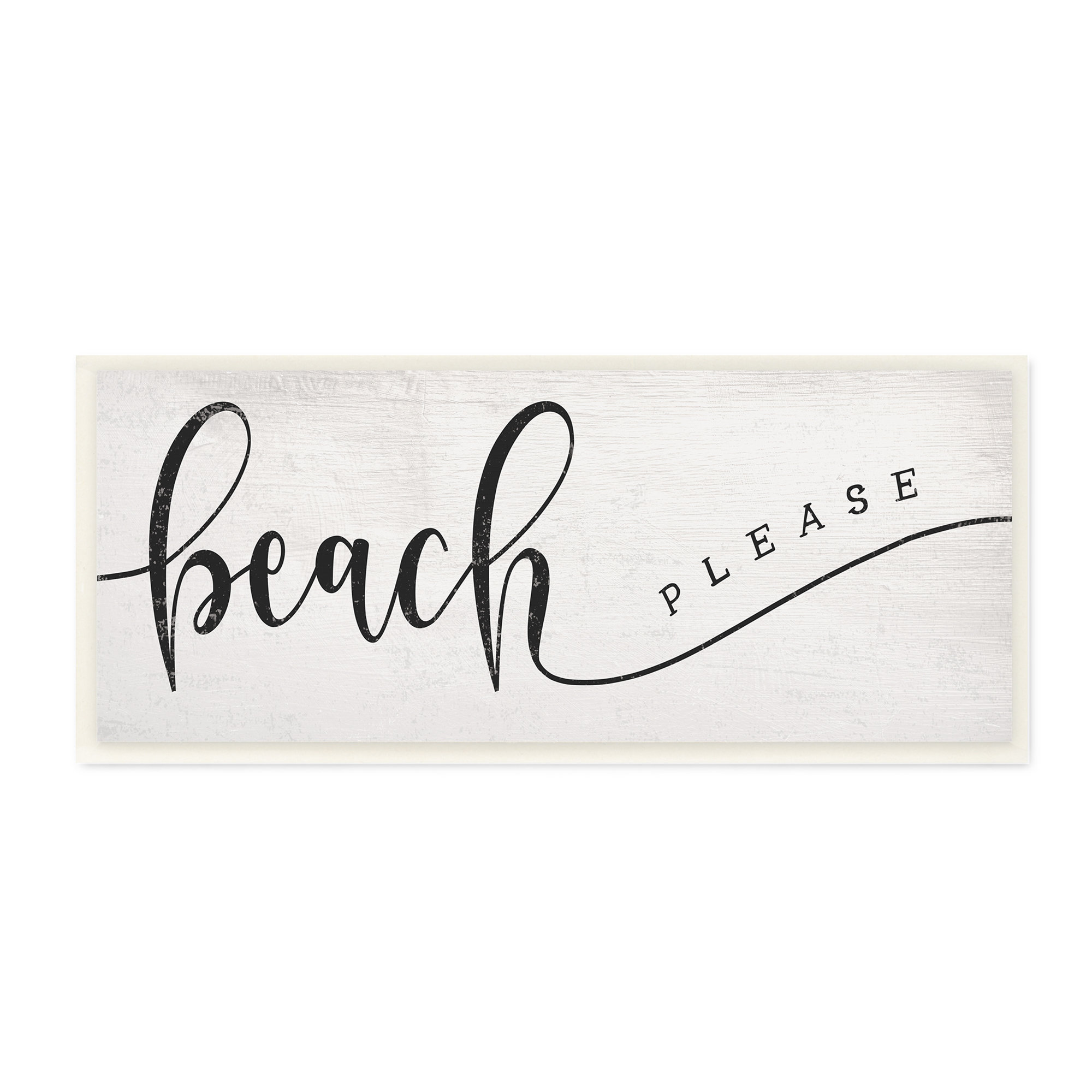 Stupell Industries Beach Please Nautical Pun Playful Wave Font ...