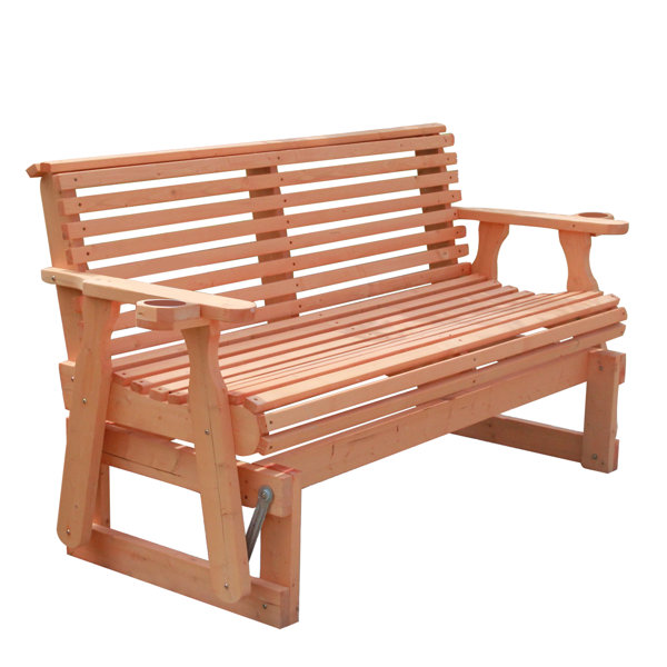 Red Barrel Studio® Heavy Duty 800 LBS Outdoor Glider Bench With Roll ...