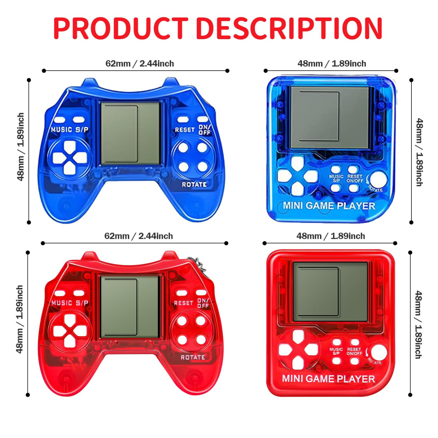 Stack man 24Pcs Video Game Party Favours For Kids, Mini Game Keychain ...