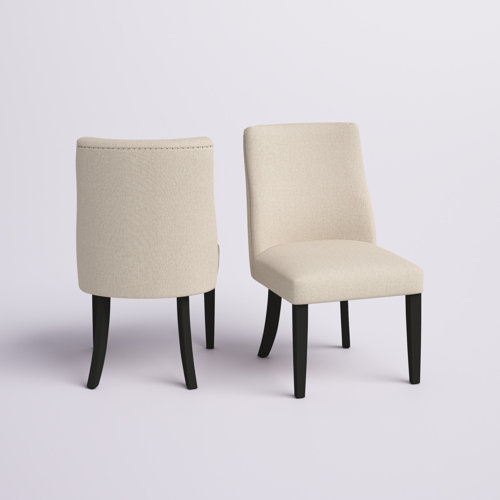 Mistana™ Upholstered Parson Chair in Cream & Reviews | Wayfair