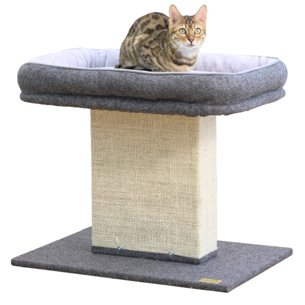 Catry 2-in-1 Mellow Cat Perch with Large Soft Bed and Sisal Scratching ...