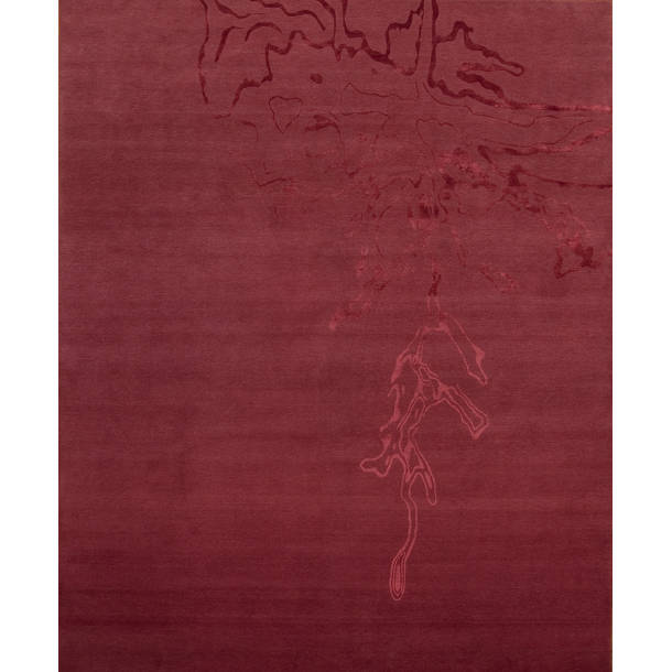 Samad Rugs Modern Tibet Geometric Area Rug in Coral | Perigold