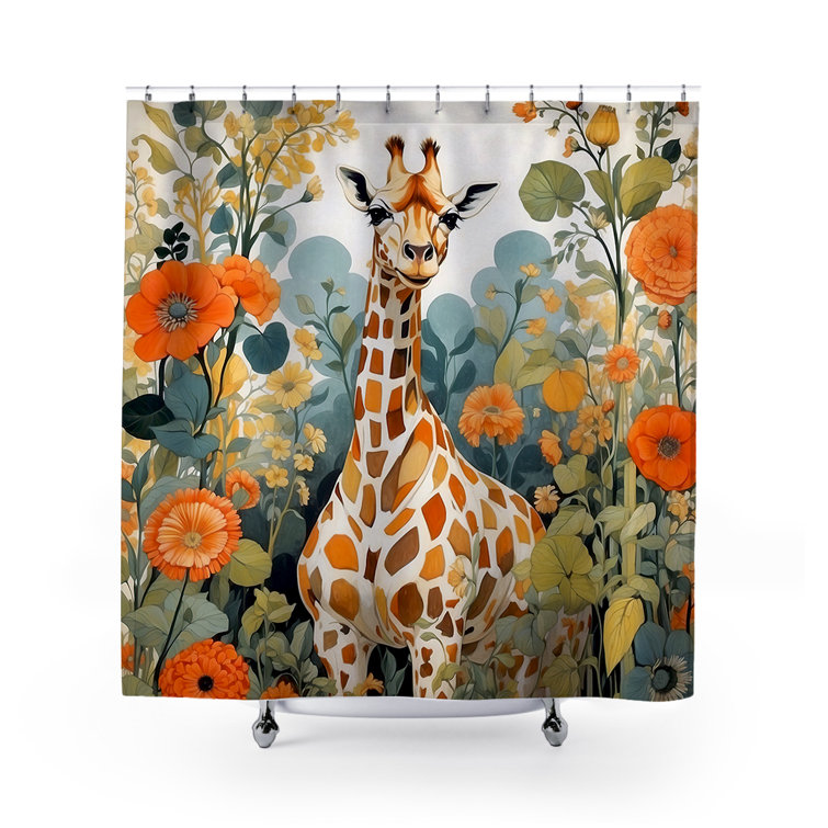 ULLI HOME Abi Giraffe Shower Curtain - Wayfair Canada