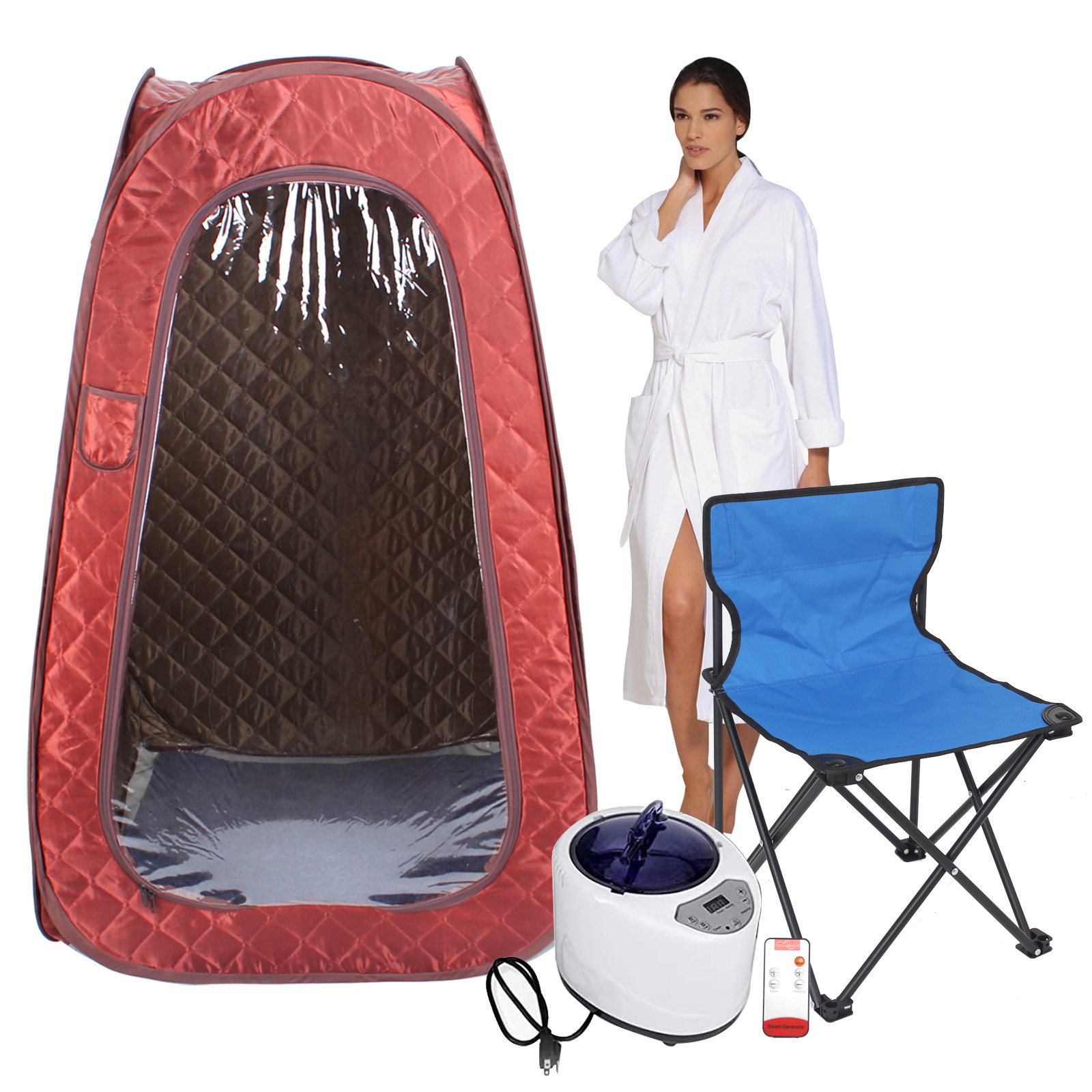 Sidasu Portable Steam Sauna Sent, Sauna Tent Full Size,2.5L 1000W Steam ...