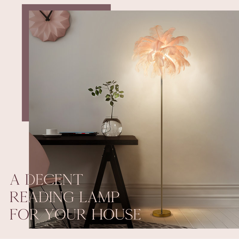 Willa Arlo Interiors Lismore 63'' Brass LED Novelty Floor Lamp with ...