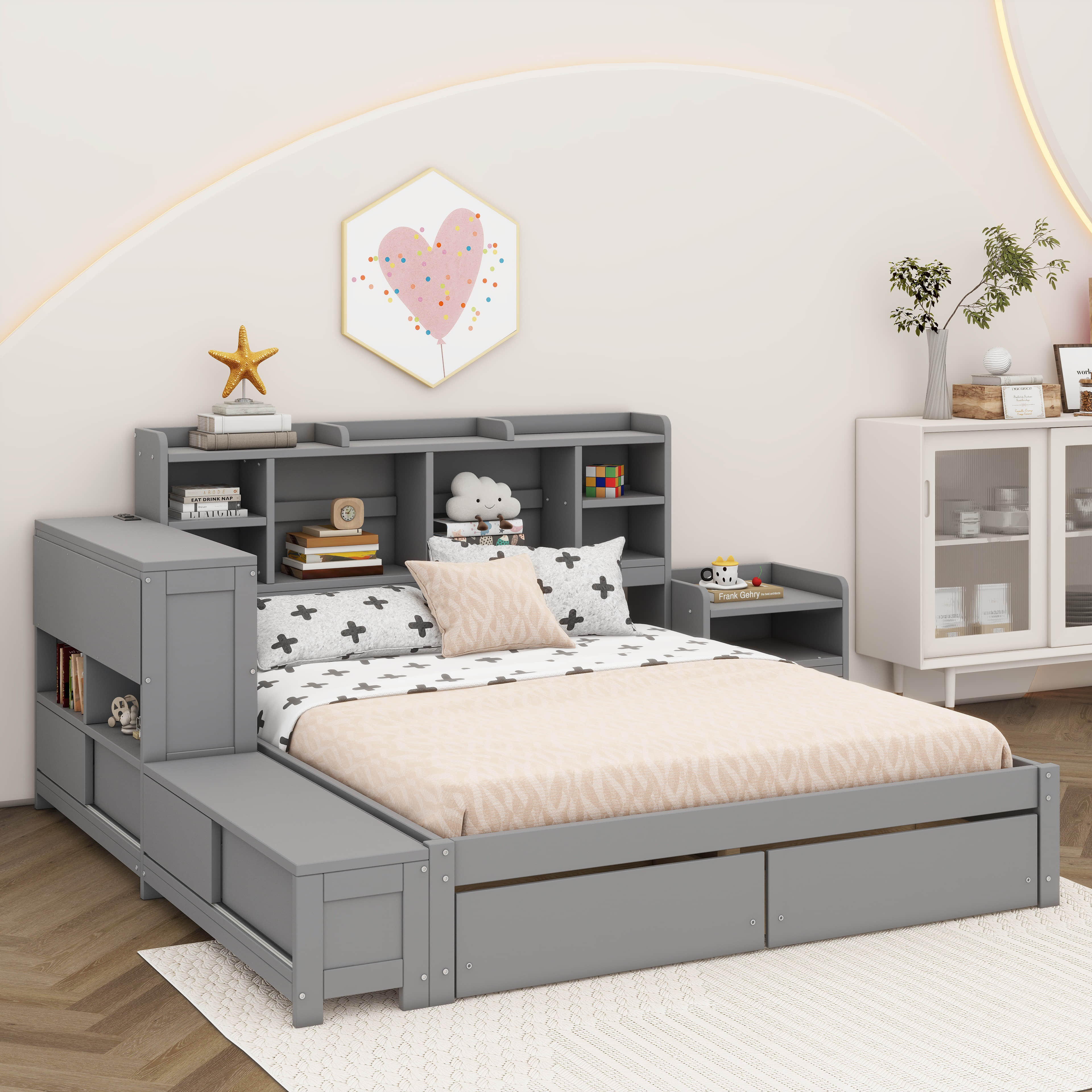 Red Barrel Studio® Full Storage Bed Frame With USB Ports And Integrated ...