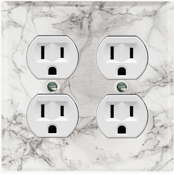 WorldAcc Patterned 2 - Gang Duplex Outlet Standard Wall Plate | Wayfair