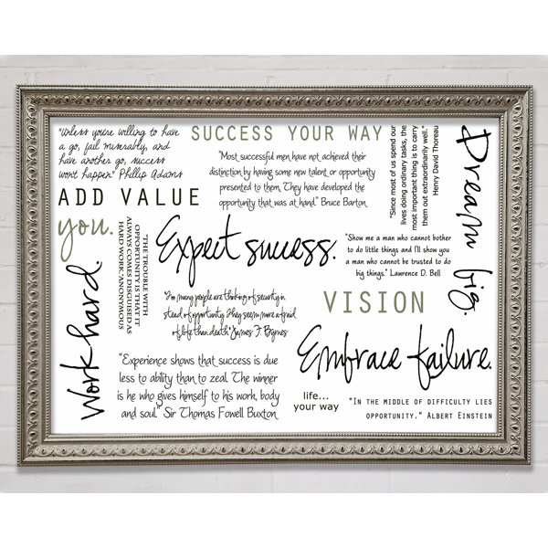 Happy Larry Work Hard Dream Big Expect Success - Print | Wayfair.co.uk