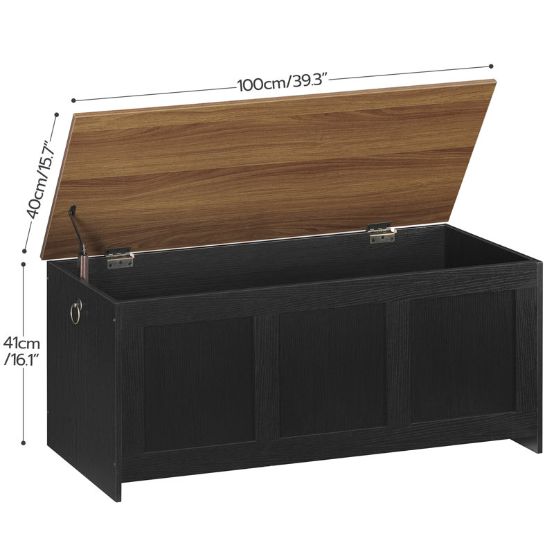 HOOBRO 39.3'' W Manufactured Wood Storage Bench With Flip Top Blanket ...