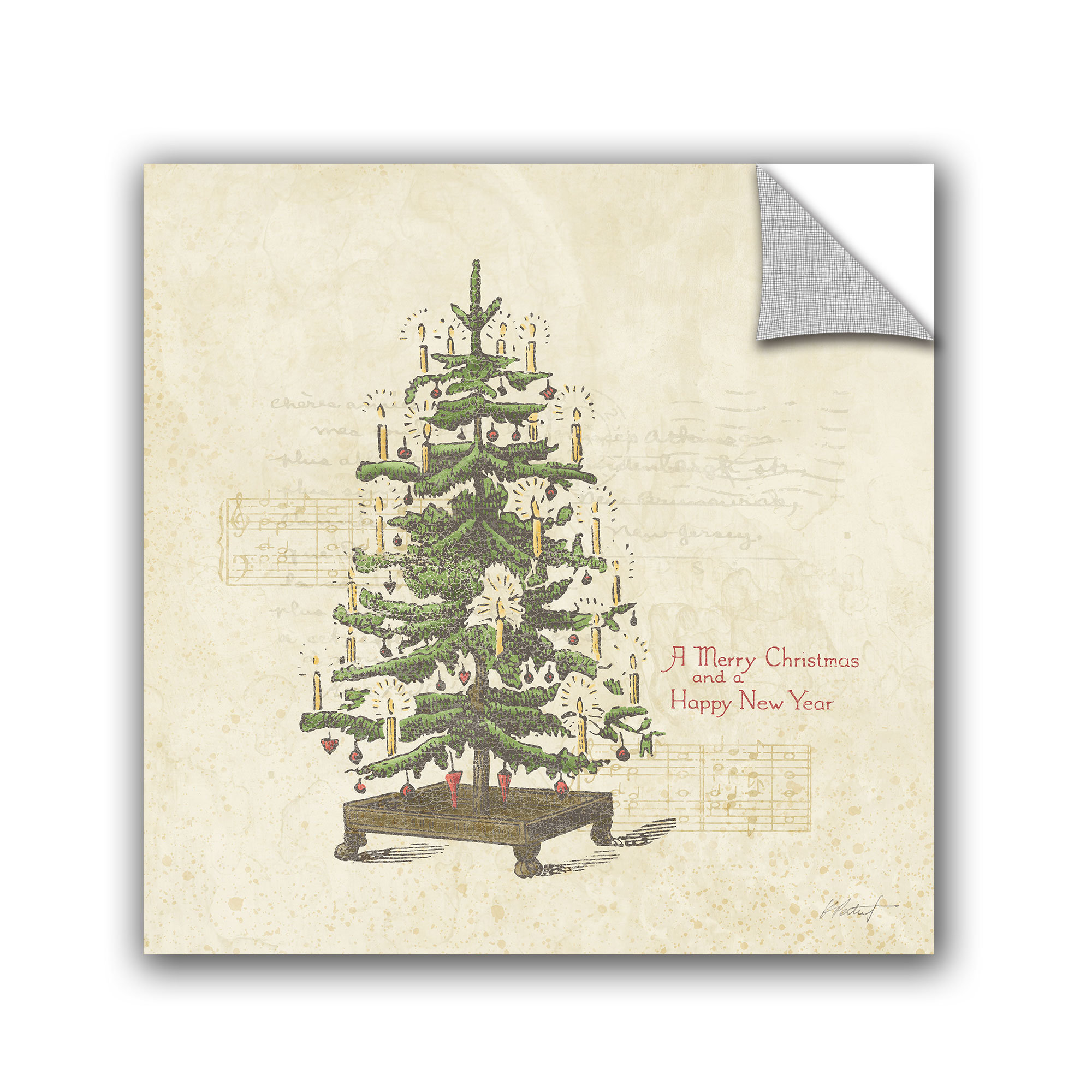The Holiday Aisle® Mayberry Holiday Tree Removable Wall Decal | Wayfair