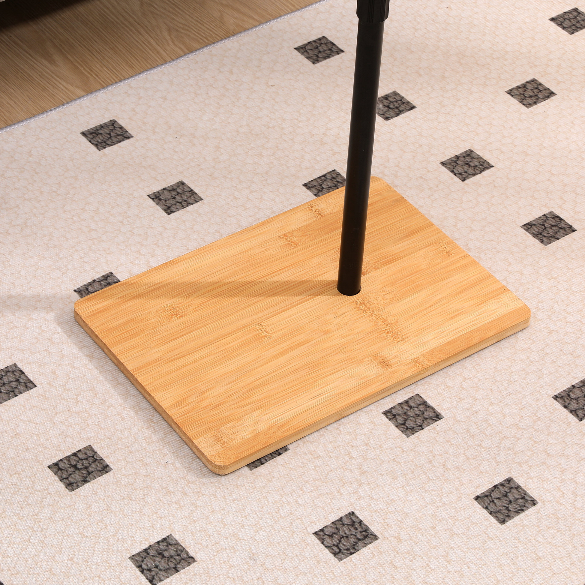 17 Stories Bamboo Couch Tray Table Height Adjustable C-Shaped End Table ...