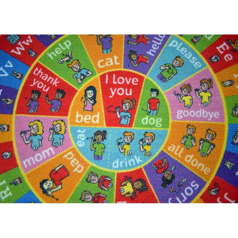 Zoomie Kids ABC Alphabet ASL Sign Language Learning Game Kids Circle ...