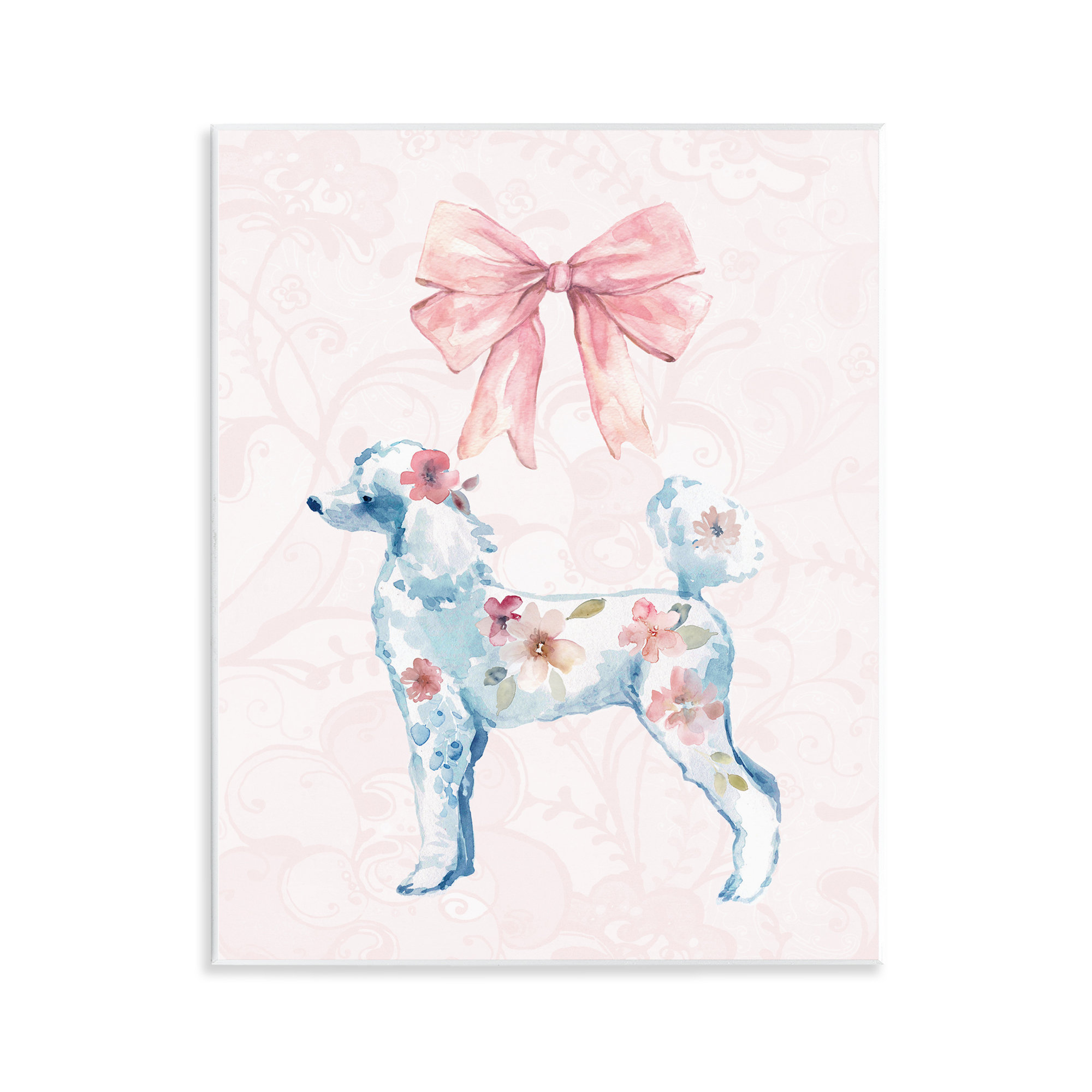 House of Hampton® Pastel Floral Dog Wall Plaque, design by Carol ...