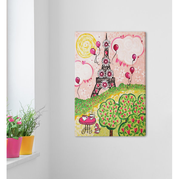 East Urban Home Paris In Pink by Nicola Joyner - Wrapped Canvas ...