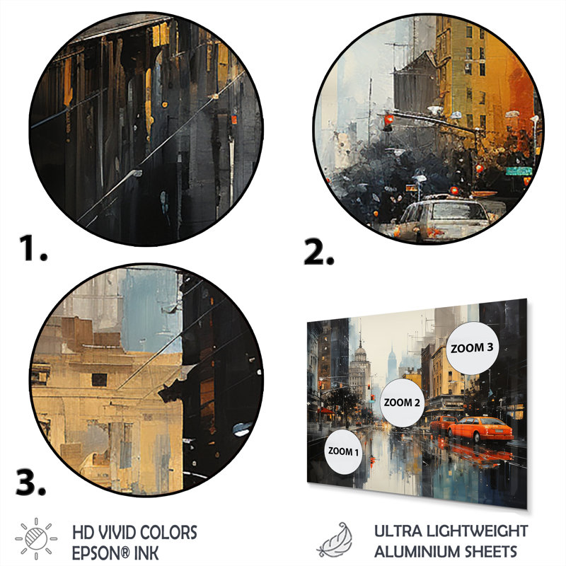 Red Barrel Studio® Cityscape Collage I - Abstract Collages Metal Wall ...