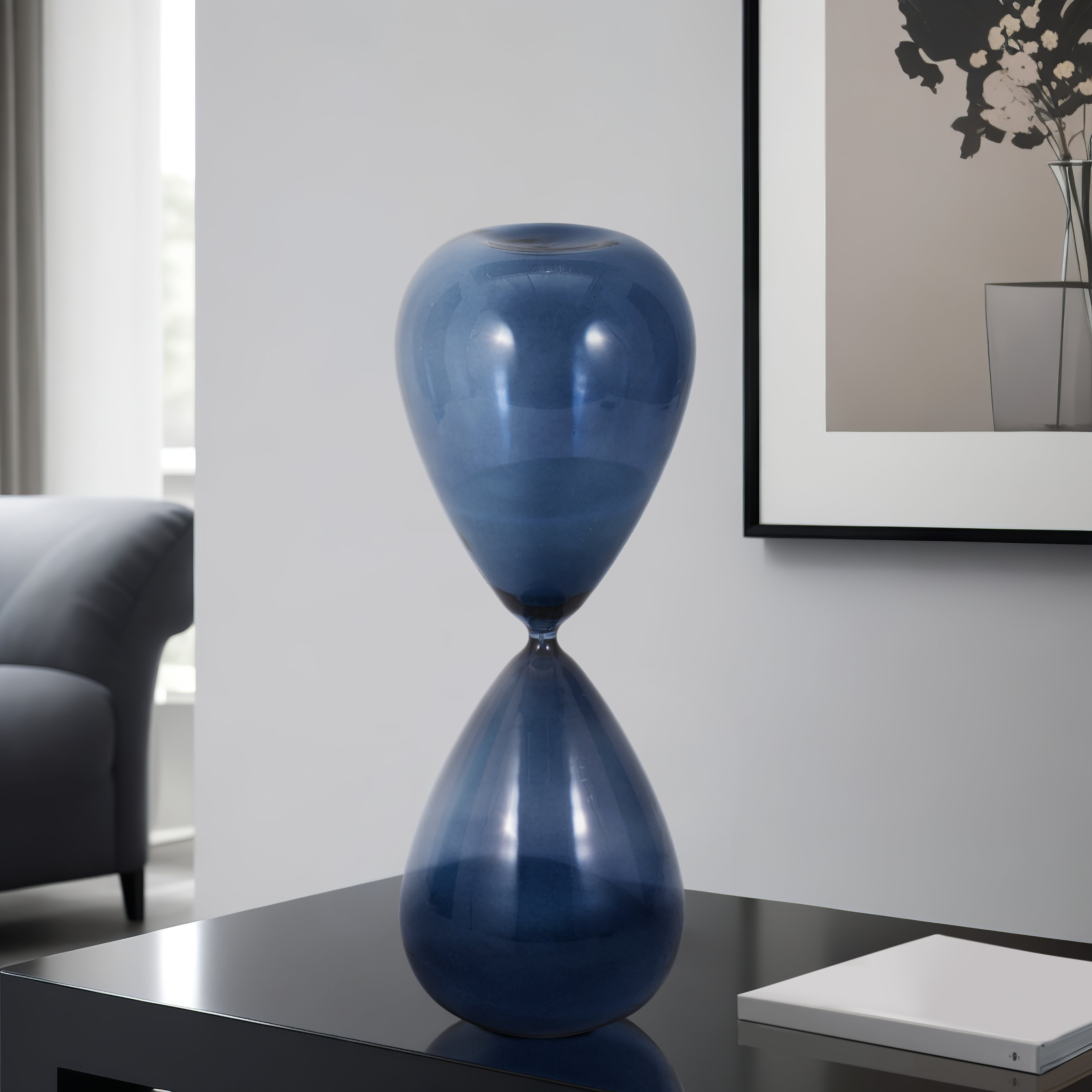 Ebern Designs Glass Hourglass, Elegant Decorative Objects, Perfect for ...