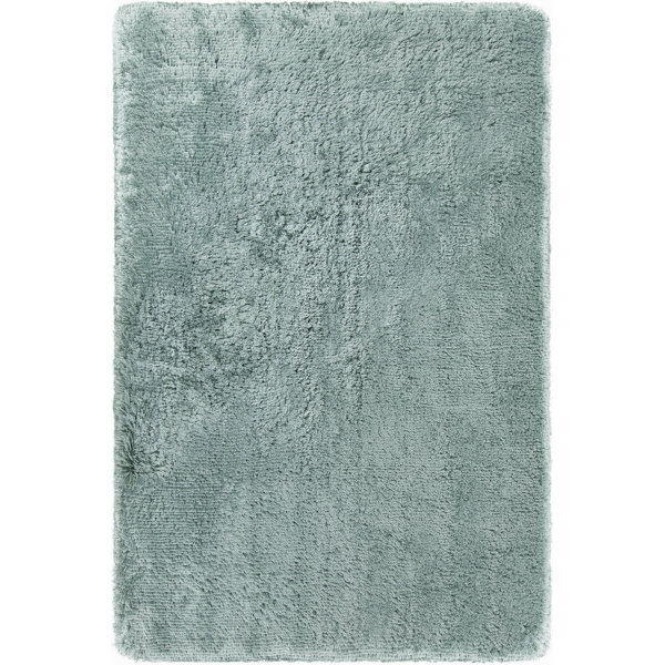 Everly Quinn Joellen Blue, Aqua, Silver-Toned Plush Shaggy Polyester ...