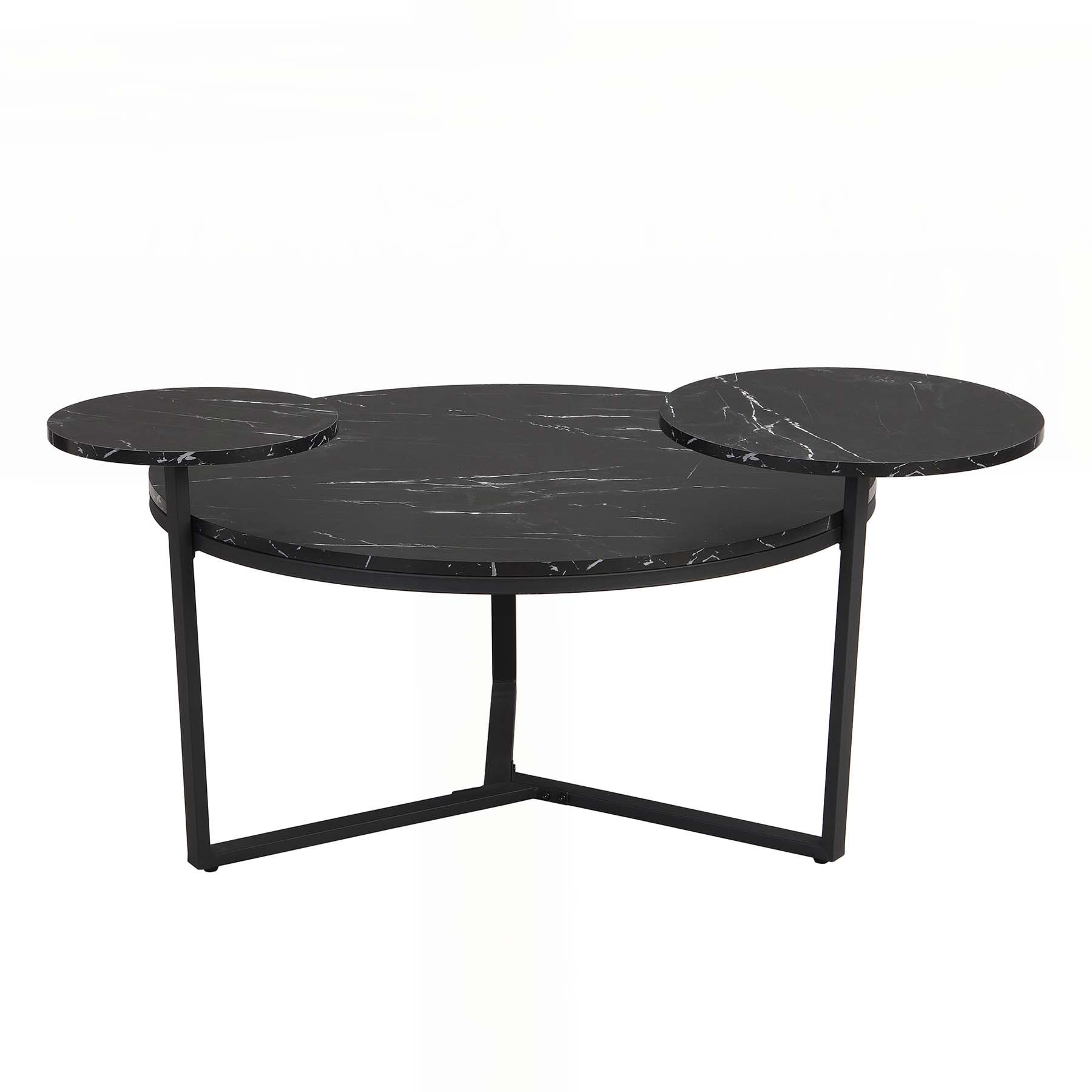 Ivy Bronx Stylish Modern Coffee Table with Two Shelves and Distinctive ...