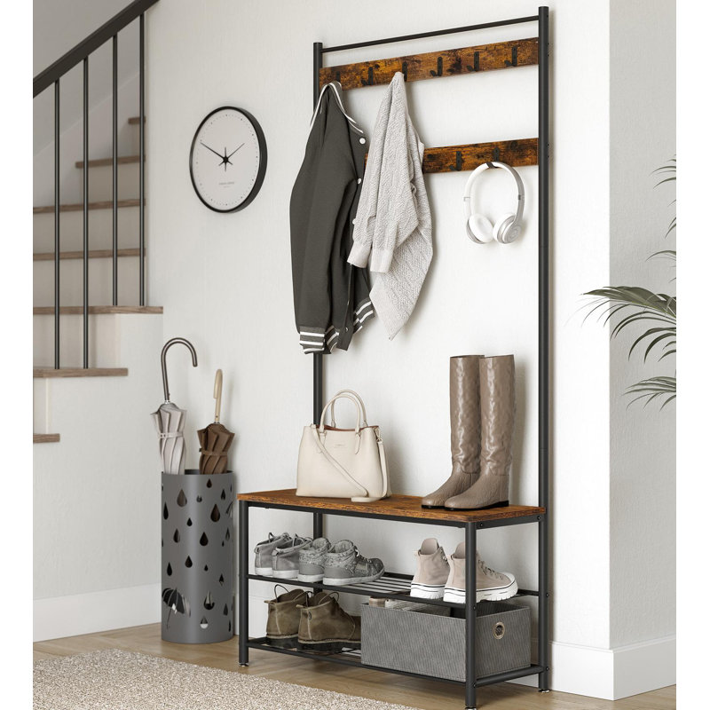 17 Stories Nathyn Hall Tree with Shoe Storage | Wayfair