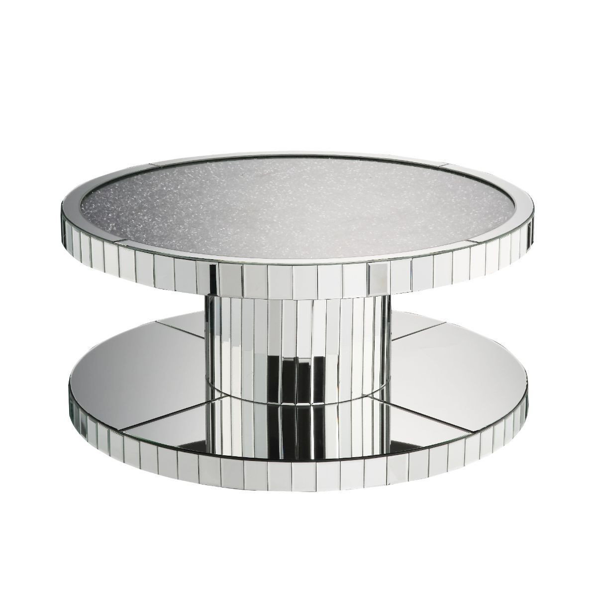 Everly Quinn Shay Modern Round Mirror Coffee Table | Wayfair