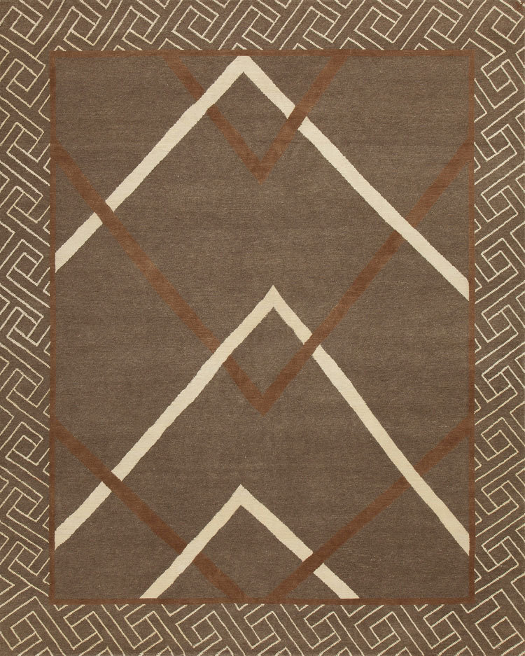 New Moon Rugs Mesa Hand-Knotted Wool Area Rug in Charcoal | Perigold