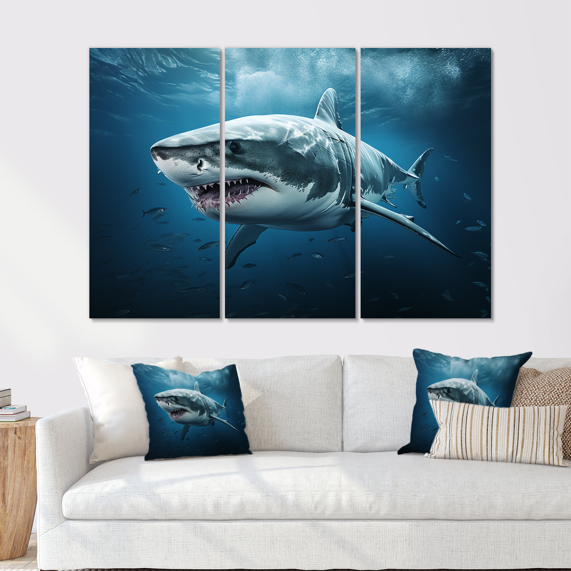 Beachcrest Home™ Oceans Blue Ghost Shark Photography II - Shark Wall ...