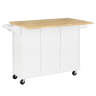 Three Posts™ Hardiman 53.75" Kitchen Island with Locking Wheels ...