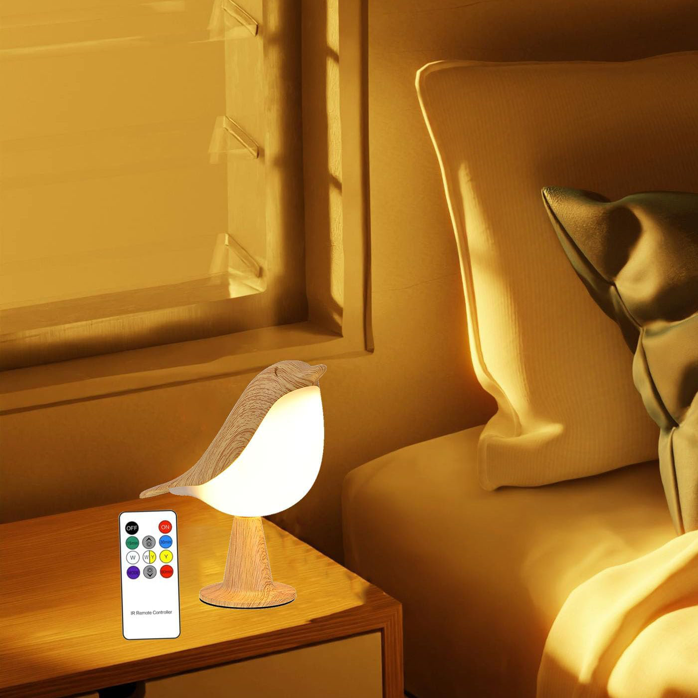Lark Manor™ Small Cordless Lamp Timer Night Light With Remote Control ...