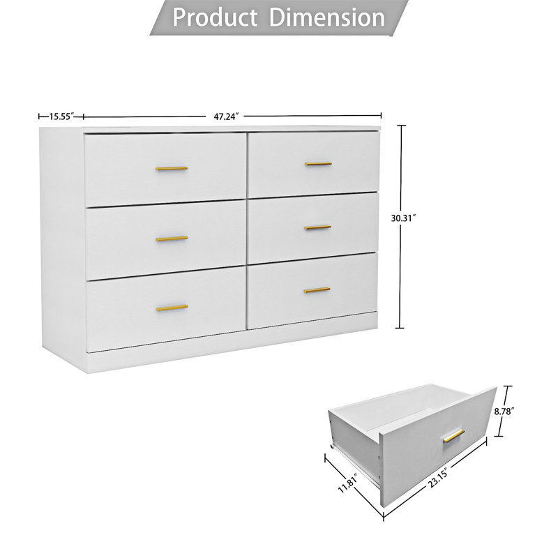 Mercer41 Modern Storage Wide Chest with Drawers | Wayfair