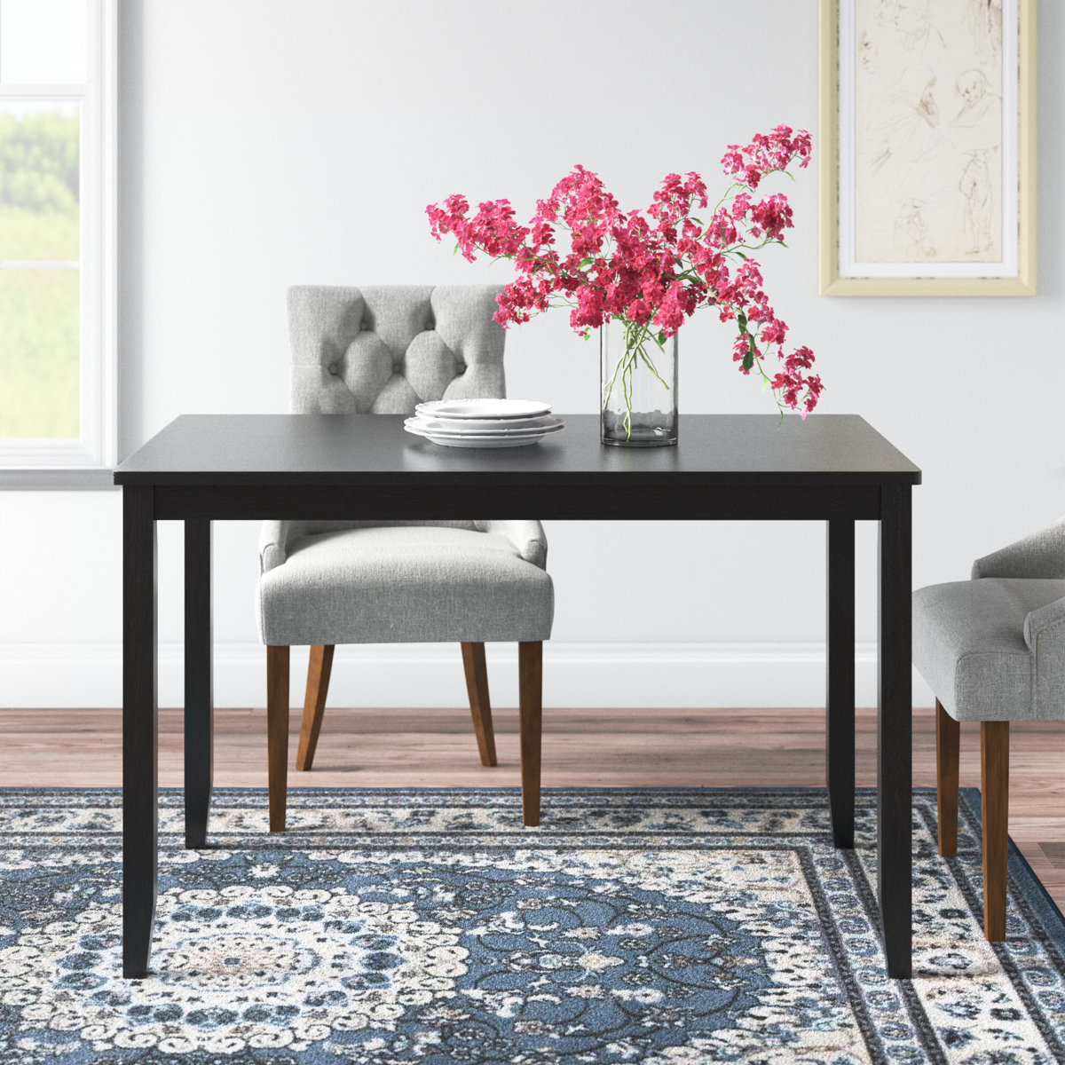 Gracie Oaks Majidah Rectangular 47.2'' L x 29.3'' W Dining Table ...