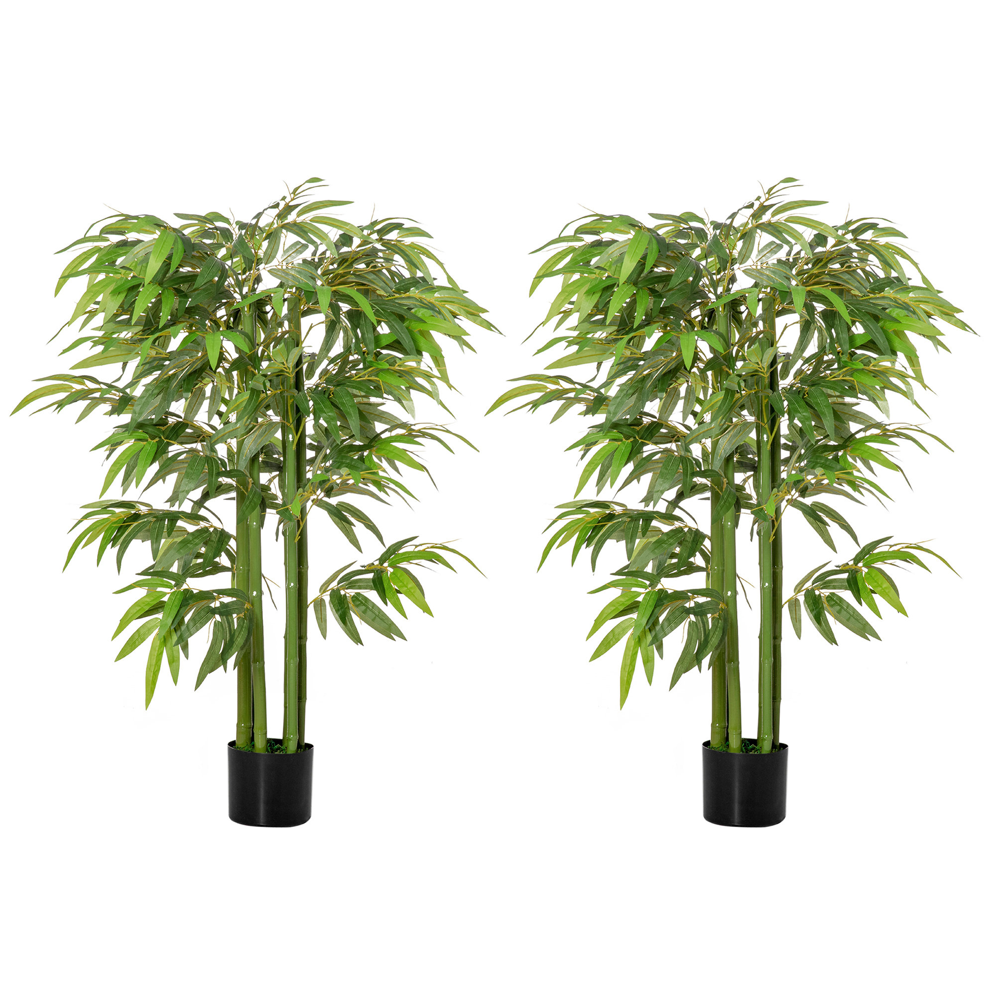Wooakway Indoor/Outdoor/Décor Artificial Bamboo Tree Faux Bamboo Tree ...
