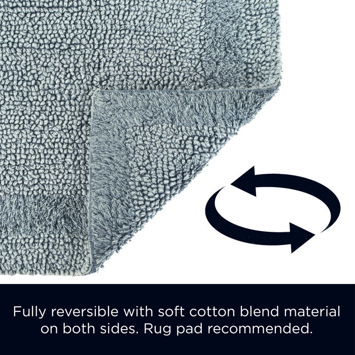 French Connection Hebert Rectangle Cotton Blend 2 piece Bath Rug Set ...