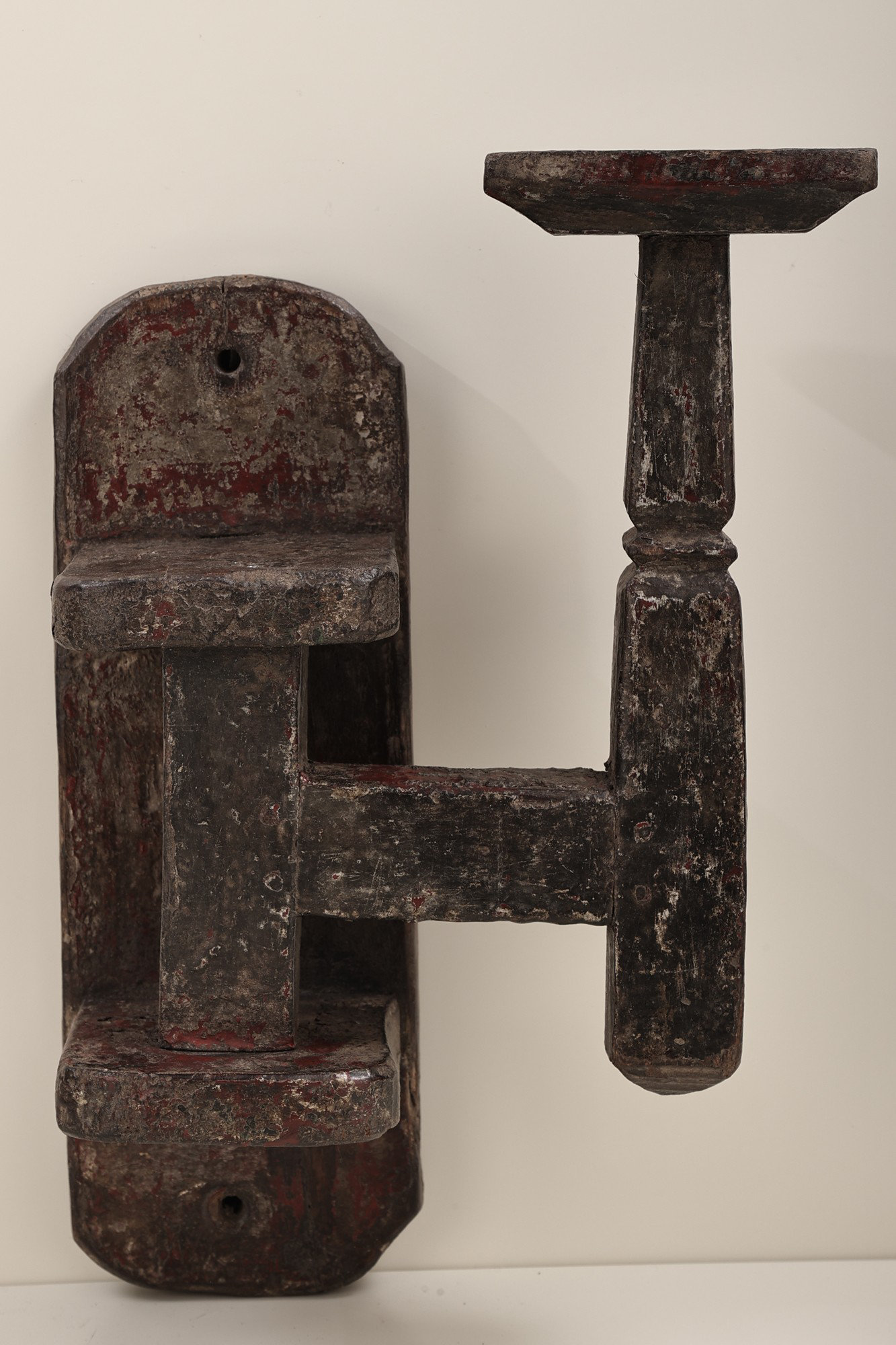 Exotic India 14" Wooden Wall Pedestal | Wall Pedestal | Handmade | Made ...