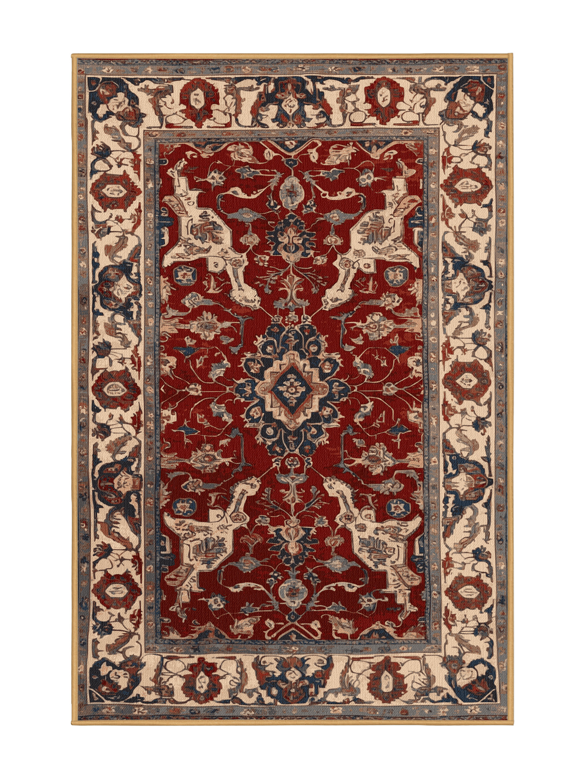 Astoria Grand Machine Washable Persian Brown Area Rug | Wayfair