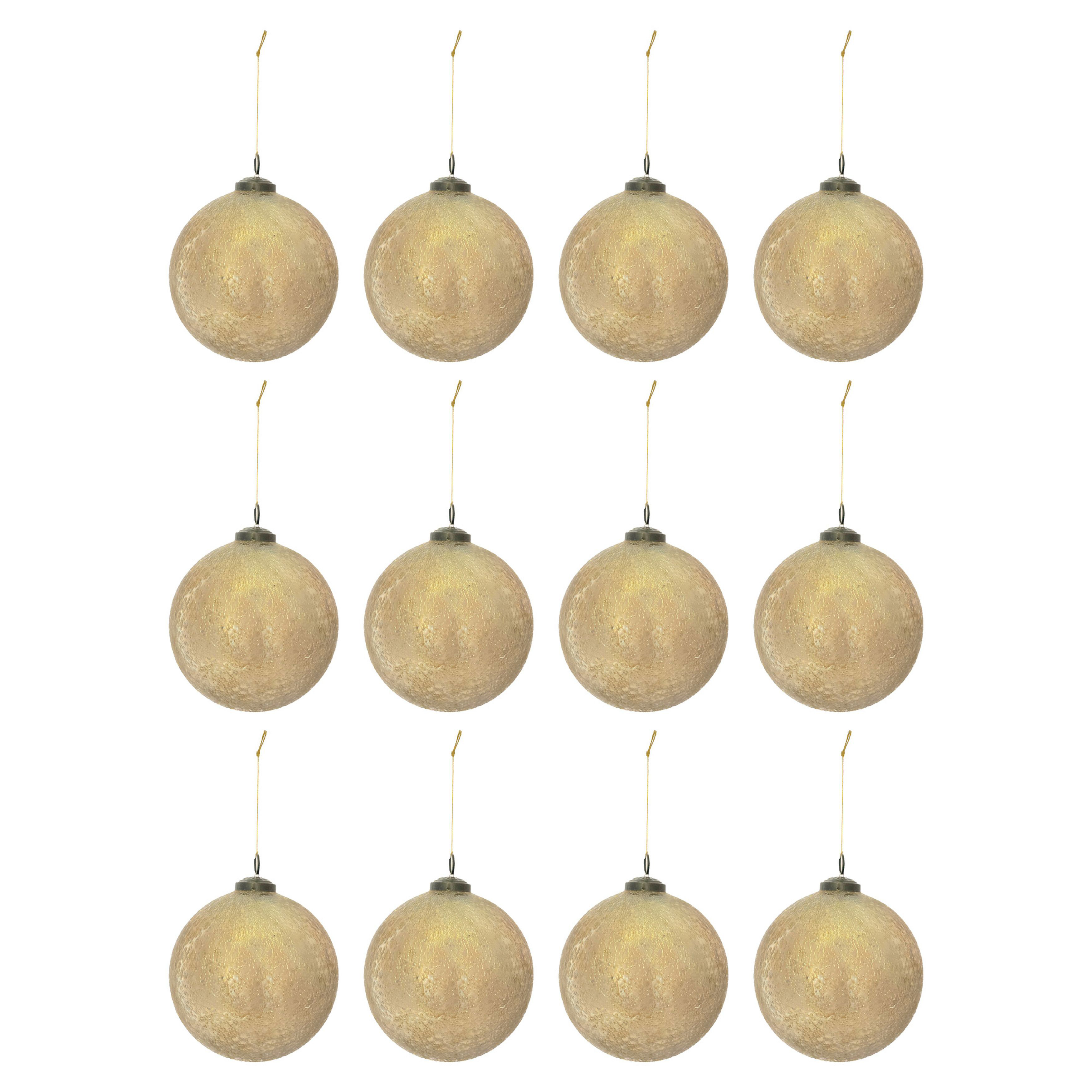 Creative Co-Op Large Round Glass Seeded Ball Ornament | Wayfair