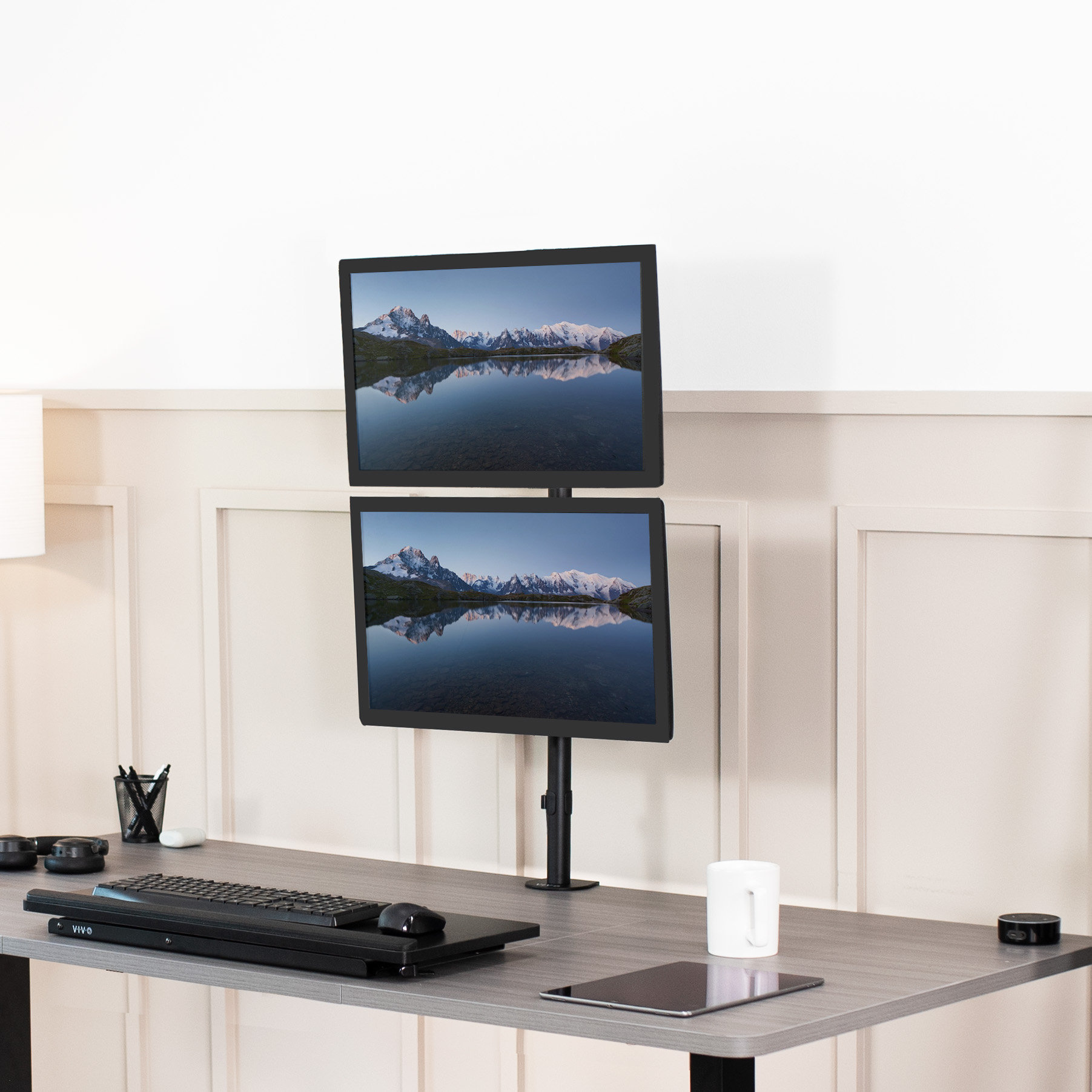 VIVO Dual Vertical Monitor Mount - Wayfair Canada