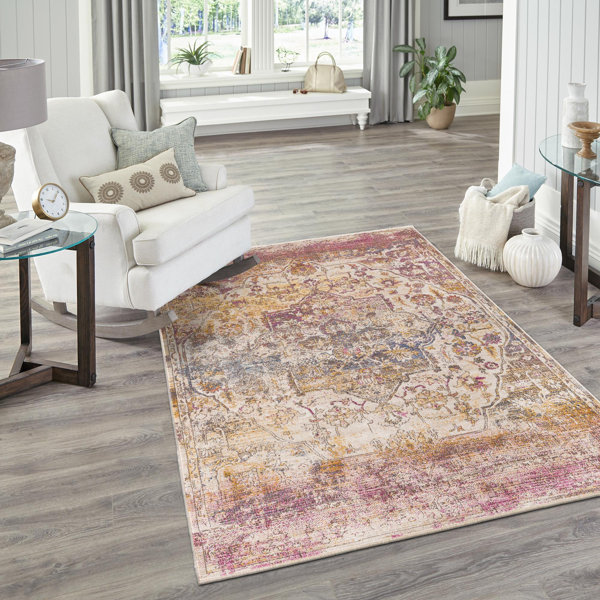 Canora Grey Behlke Beige/Pink/Gray Area Rug & Reviews | Wayfair
