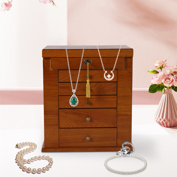 Red Barrel Studio® Wood Jewellery Box + - Wayfair Canada