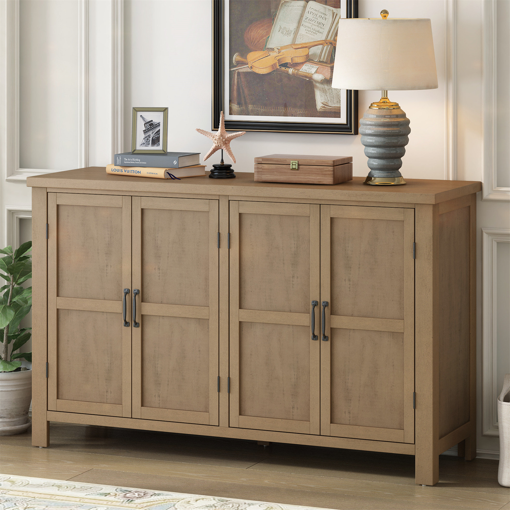 Lark Manor™ Versatile 4Door Sideboard with Sturdy Construction and ...