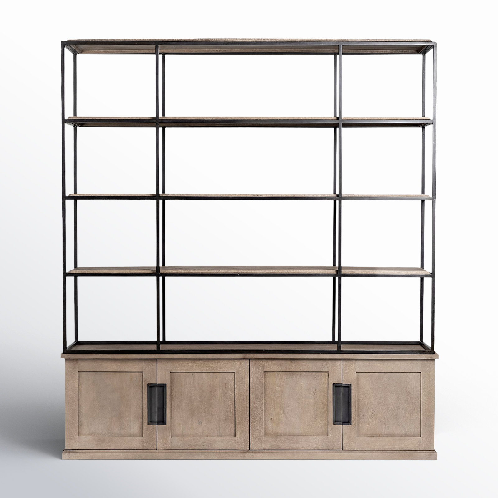 Birch Lane™ Alex 90" H x 81.5" W Solid Wood Standard Bookcase & Reviews ...