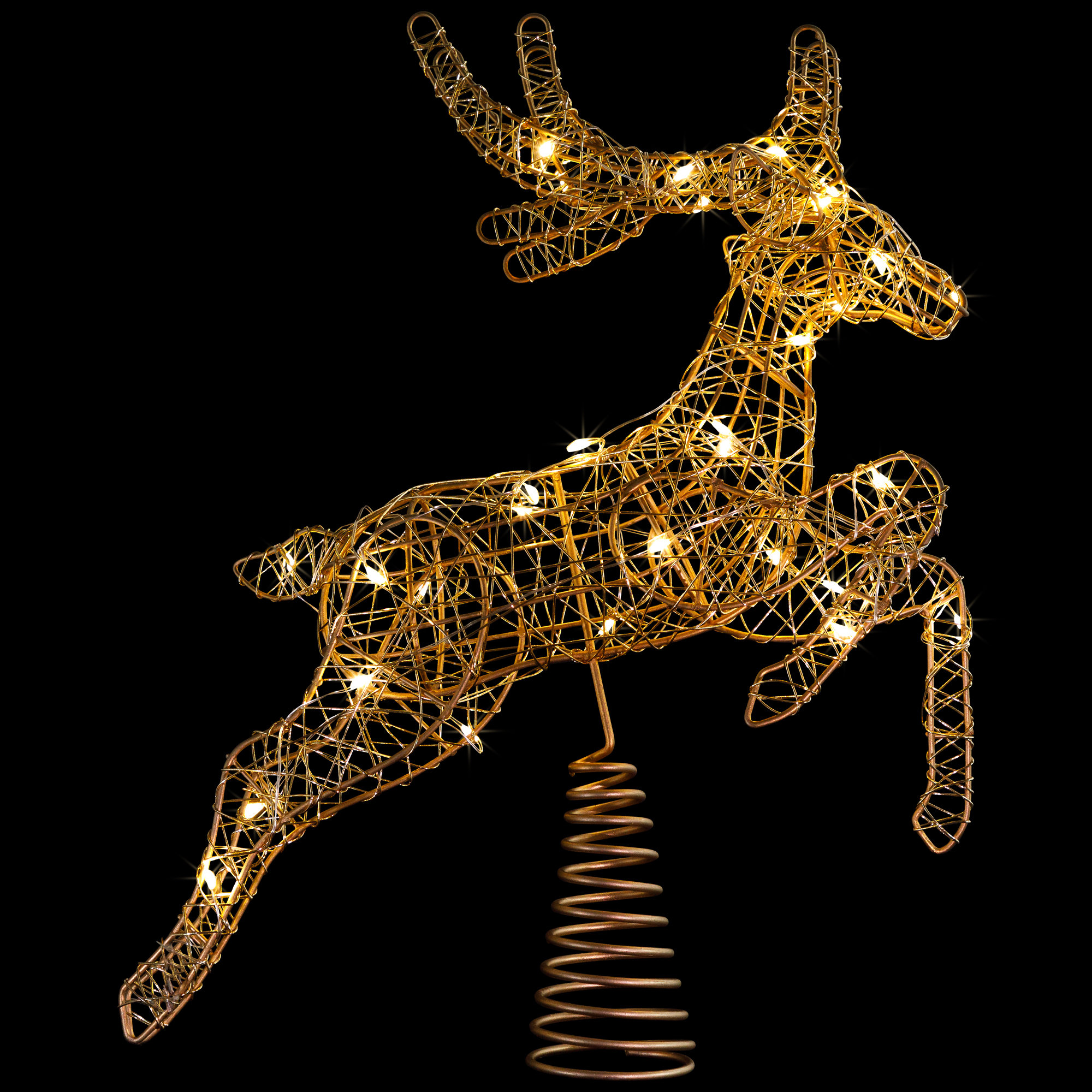 Northlight Seasonal LED Lighted Reindeer Christmas Tree Topper - 13 ...