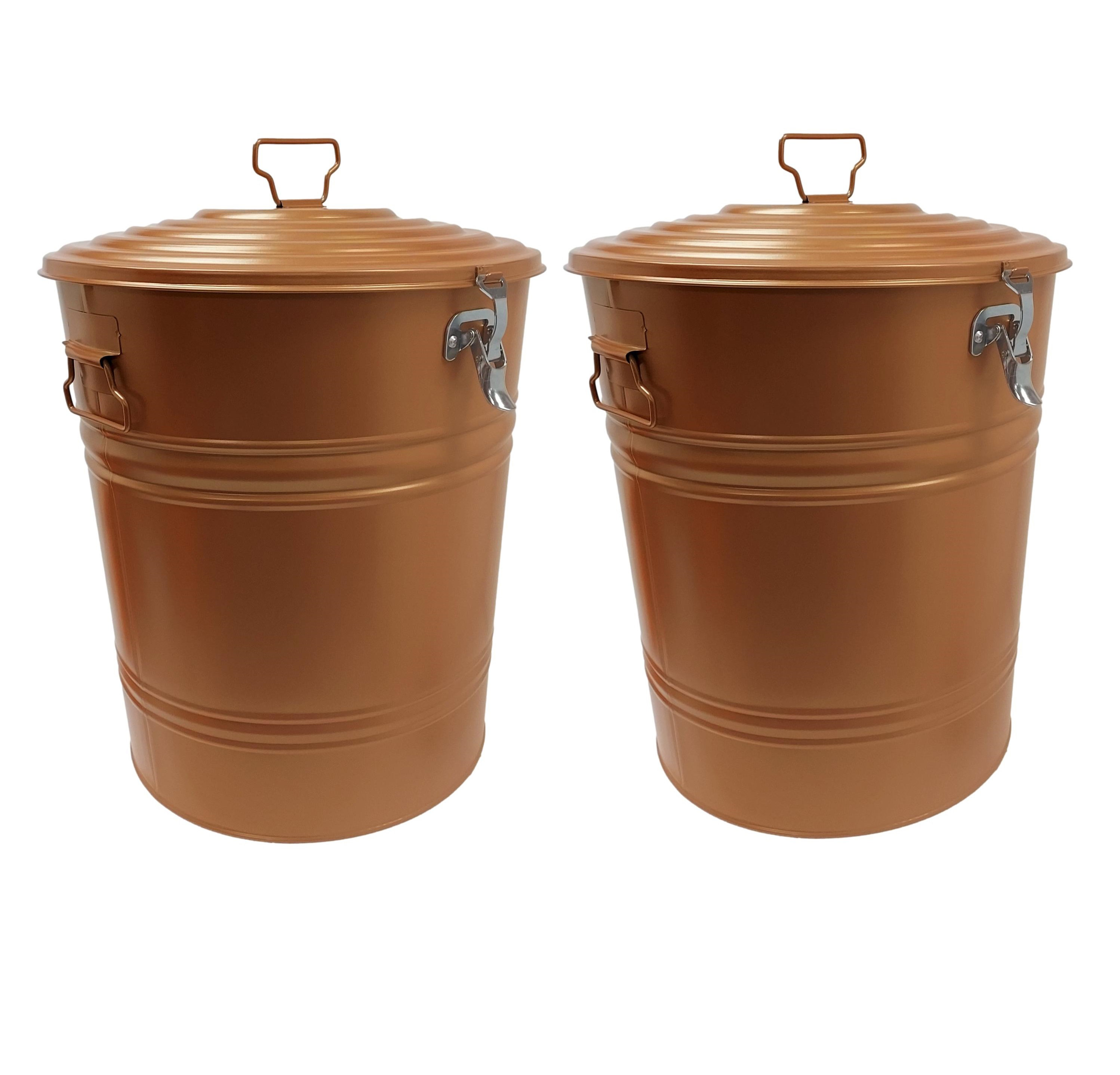 Houston International Verona Metal Trash Can | Wayfair