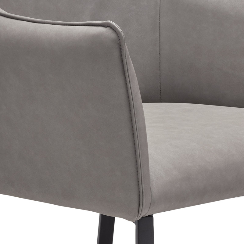 Wade Logan® Aynan Leather Arm Chair in Gray | Wayfair