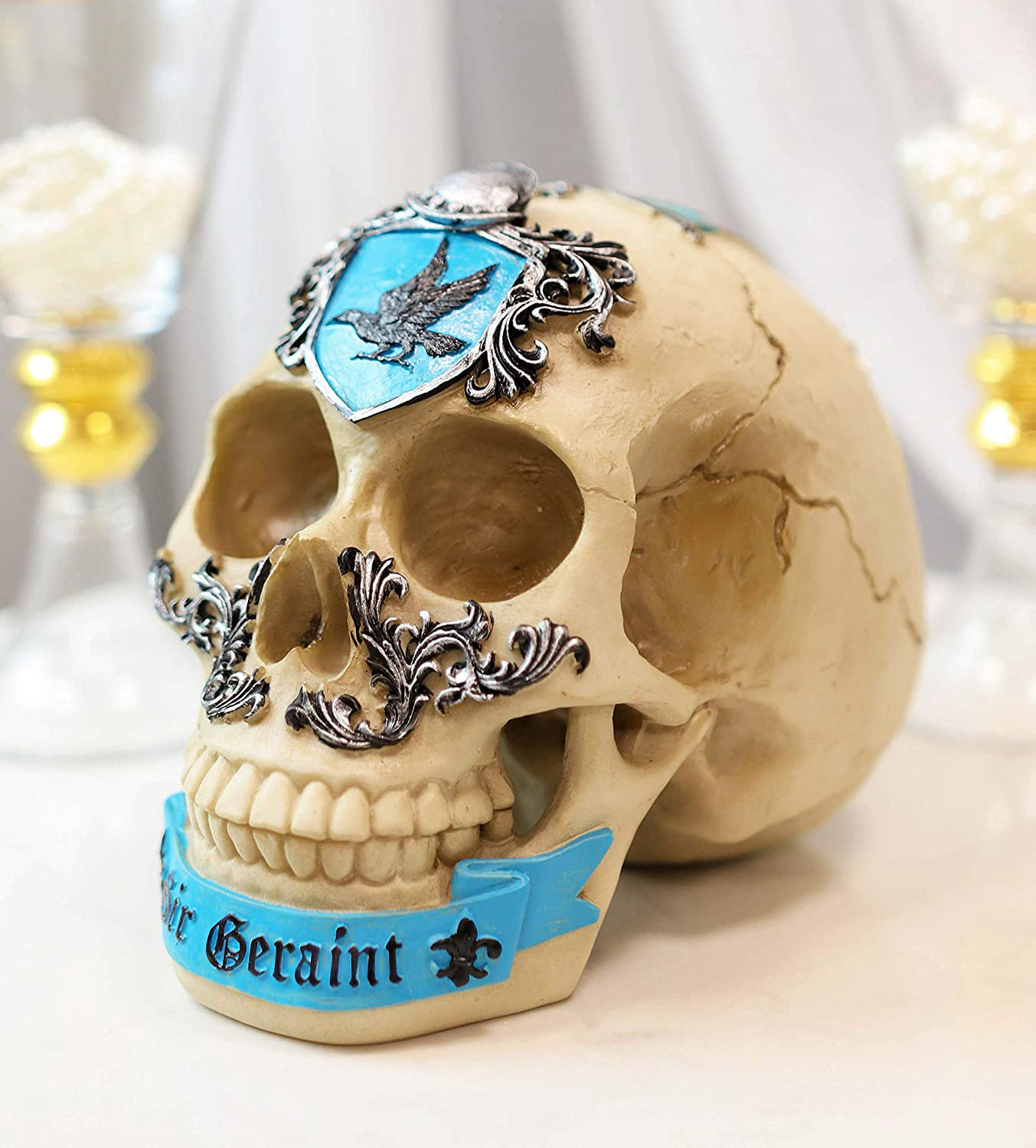 Trinx Annalease Gothic Skull Figurine | Wayfair
