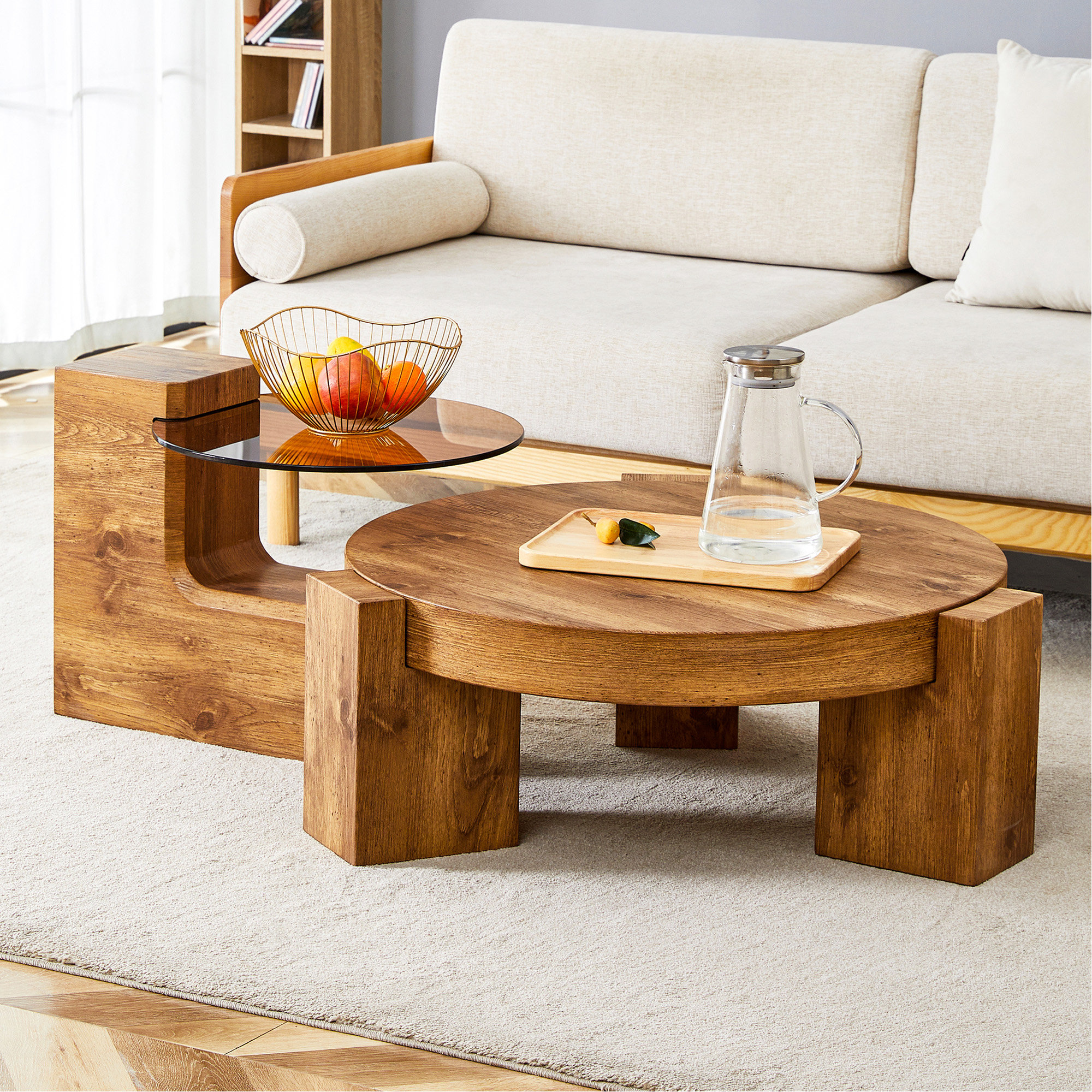 Wrought Studio™ The Detachable Double-Decker Coffee Table | Wayfair