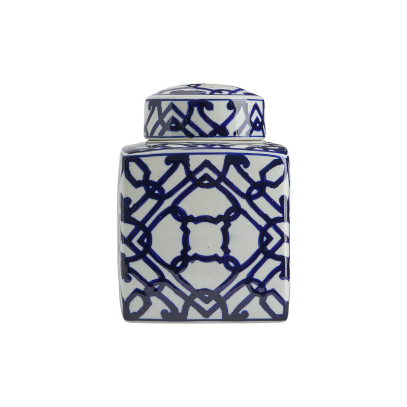 Birch Lane™ Chadwicks Decorative Square Ceramic Ginger Jar with Lid ...