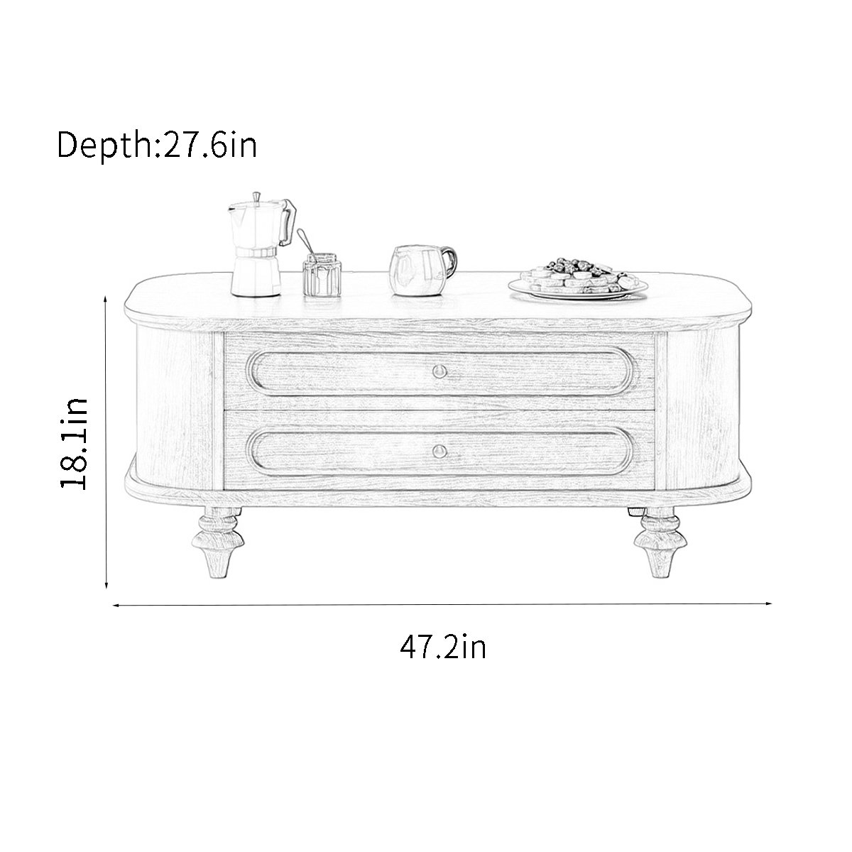 LIZIYE Vintage coffee table | Wayfair