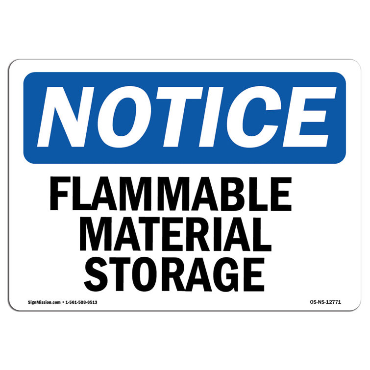 SignMission Flammable Material Storage Sign | Wayfair