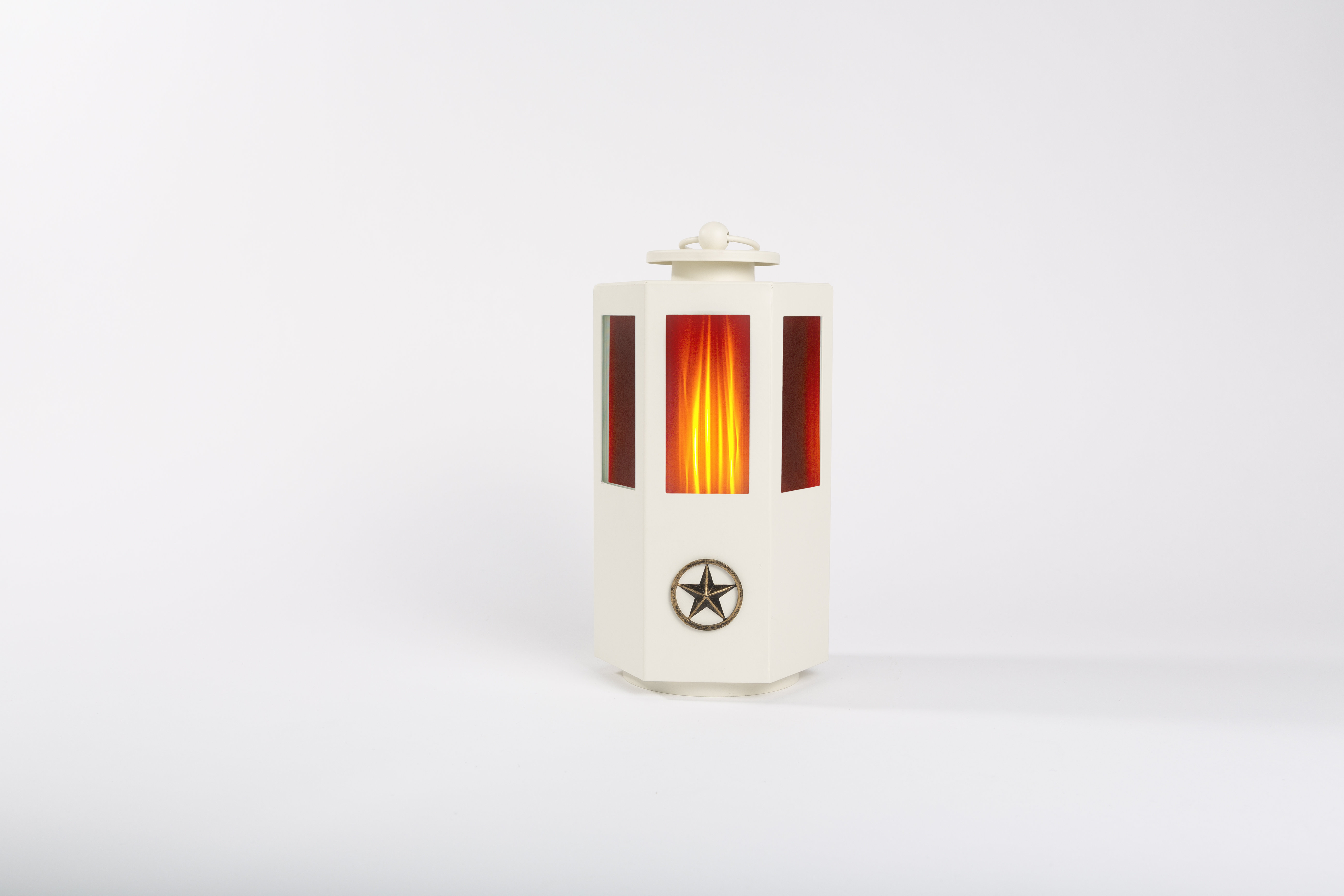 The Great Texas Lantern Company Alamo White 9" Led Lantern | Wayfair