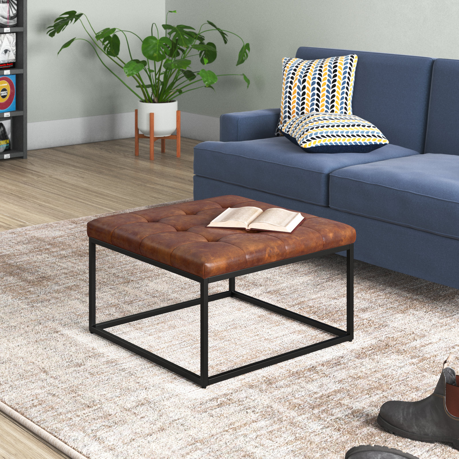 Trent Austin Design® Prosperie 28.1" Wide Industrial Square Faux ...